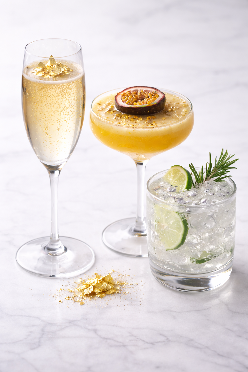 Luxury Cocktails & Mocktails with Edible Gold Leaf | Connoisseur Gold